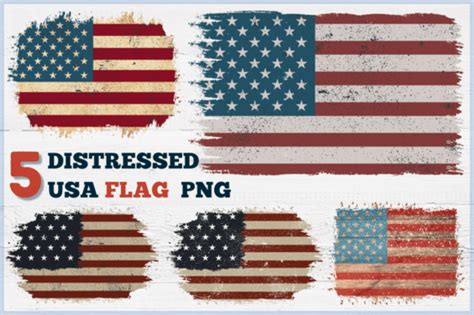 Distressed Usa Flag Png Bundle Graphic By Regulrcrative Creative Fabrica