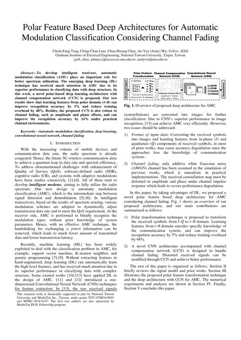 polar feature based deep architectures for automatic modulation classification considering