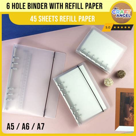 Hole Loose Leaf Binder With Sheets Refill Paper A A A Ring