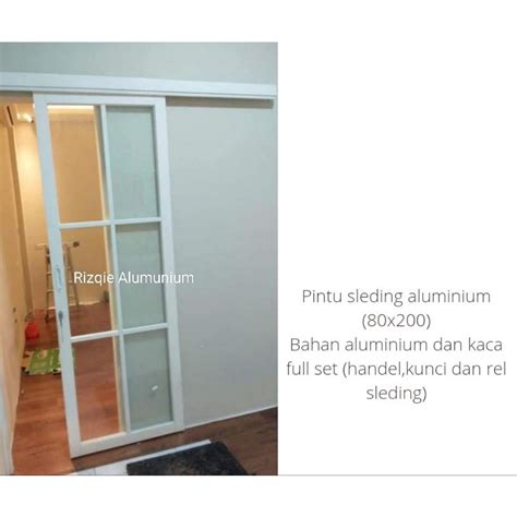Jual Pintu Sliding Aluminium Kaca Daun Pintu Sleding Aluminium Shopee