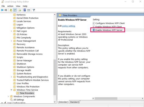 NTP Server Setup Virtual Remote Networking
