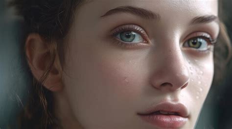 Un Primer Plano De La Cara De Una Mujer Foto Premium