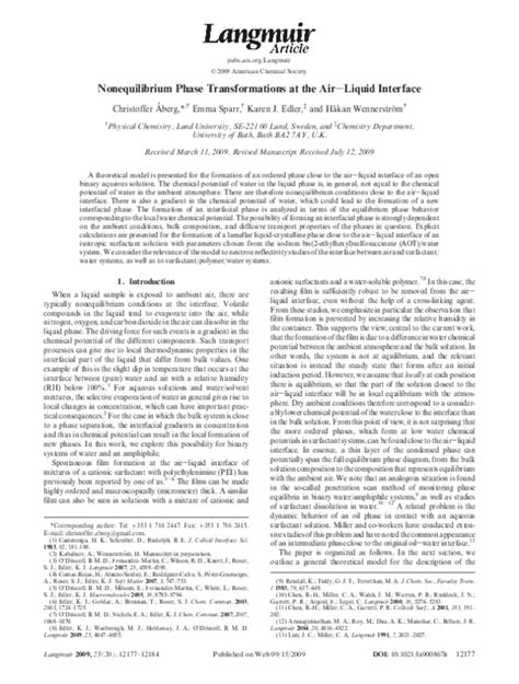 pdf nonequilibrium phase transformations at the air− liquid interface karen edler