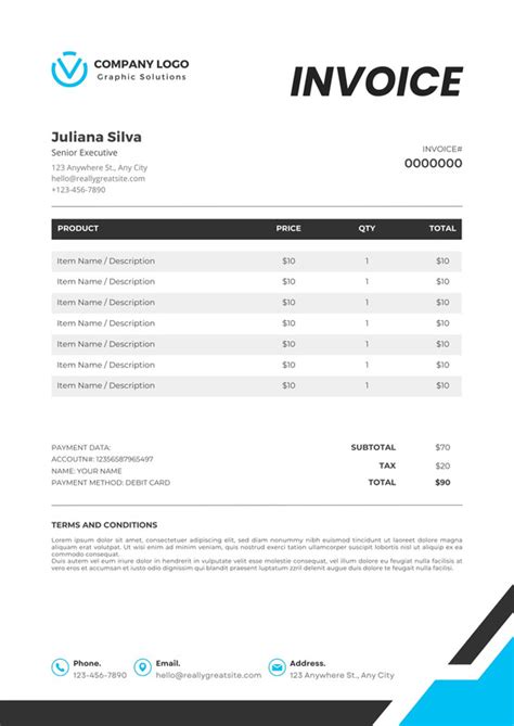 Free Printable Professional Invoice Templates To Off