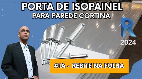 Porta De Isopainel Para Parede Cortina Colocando Rebite Na Folha