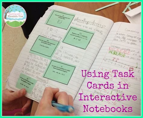 Task Card Corner Using Task Cards In Interactive Notebooks