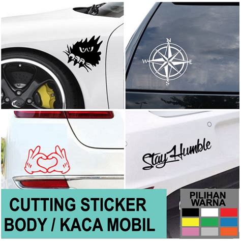 Jual Stiker Sticker Body Kaca Mobil Unik Lucu Cutting Monster Scratch