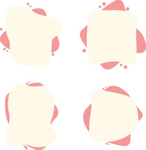 Blob Text Box With Flat Design Isolated On White Background Vector