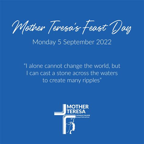 Mother Teresa S Feast Day Mother Teresa Catholic College