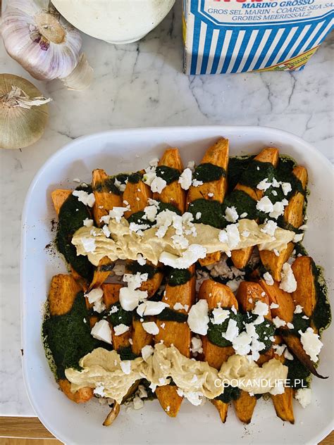 Pieczone Bataty Z Hummusem I Serem Feta Cookandlife Pl