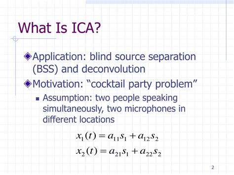 ppt an introduction of independent component analysis ica powerpoint presentation id 4181168