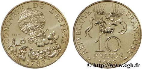 Essai de 10 francs Conquête de lEspace tranche A 1983 Pessac F 367 1