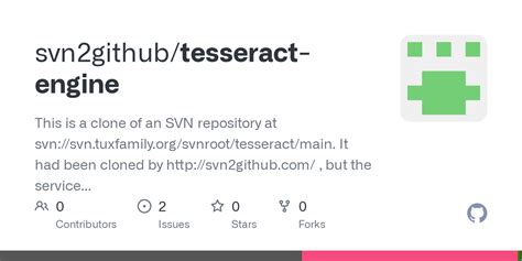 github svn2github tesseract engine this is a clone of an svn repository at svn svn