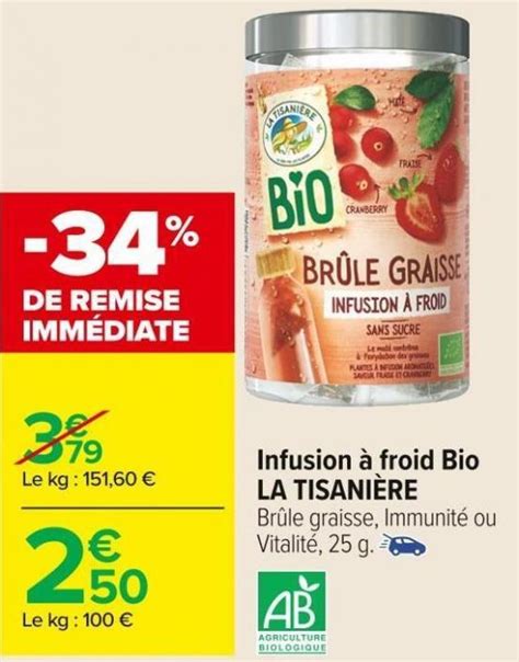 La tisani Carrefour Market Août 2022