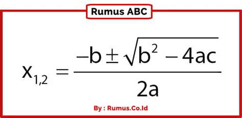Soal Dan Pembahasan Persamaan Kuadrat Dengan Rumus Abc