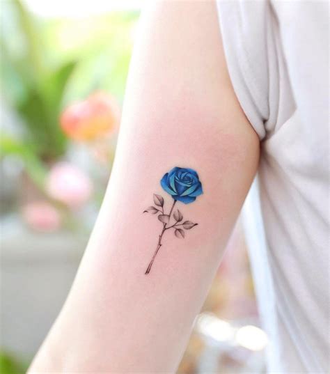 Top 81 Best Blue Rose Tattoo Ideas 2020 Inspiration Guide Rose Neck