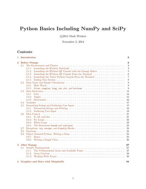 pdf python basics including numpy and scipymwickert ece5615 lecture notes pythonbasics pdf