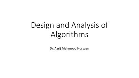 ppt design and analysis of algorithms powerpoint presentation free download id 5876951