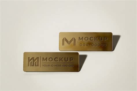 Premium PSD Metallic Identification Pin For Business Id