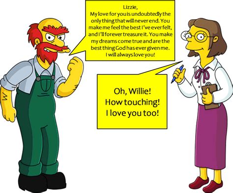 Groundskeeper Willie Express Love For Miss Hoover By Yolandarules On Deviantart