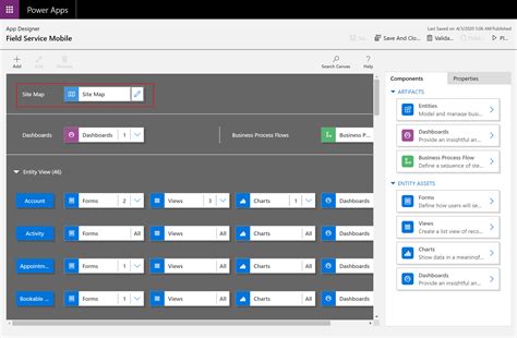 edit sitemap entities tables on the home screen microsoft learn