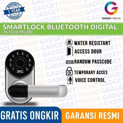 Jual Smart Door Lock Bluetooth ZKTECO ML200 Original Bergaransi Di