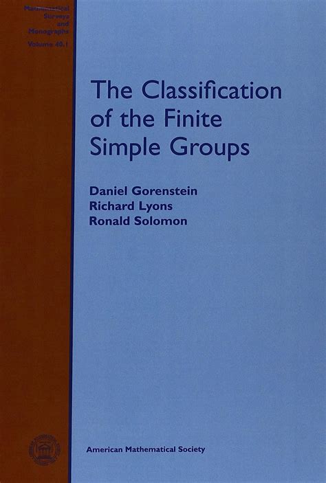 amazon the classification of the finite simple groups mathematical surveys and monographs