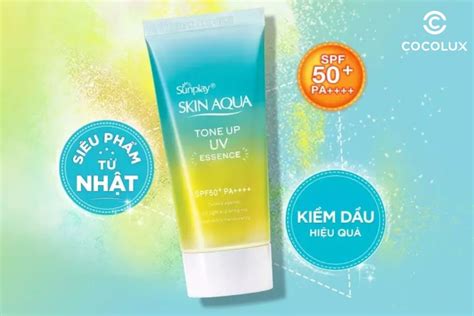 Top 3 tinh chất chống nắng Sunplay Skin Aqua Tone Up UV Essence Hiệu
