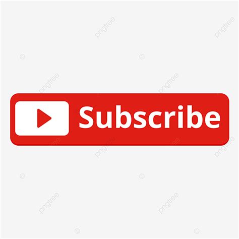 Youtube Subscribe Button Clipart PNG Images Flat Icon With Red