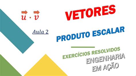 Vetores Produto Escalar Exercícios Resolvidos YouTube