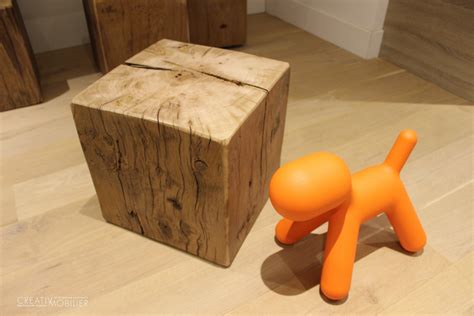 Découvrez nos cubes pouf en chêne massif à La Boutique