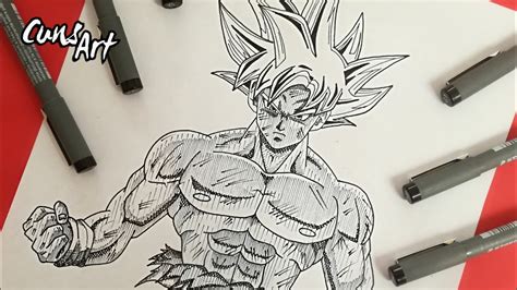 COMO DIBUJAR A GOKU ULTRA INSTINTO DBS SOMBRAS CON DELINEADOR How
