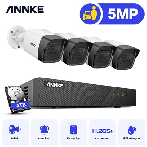 ANNKE Syst Me De Cam Ra IP De S Curit H500 8 Canaux 5mp Kit NVR