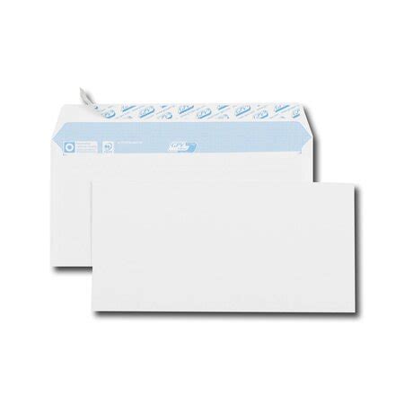 Boite de 500 enveloppes auto adhésives dl 110 x 220 mm 90g blanc gpv