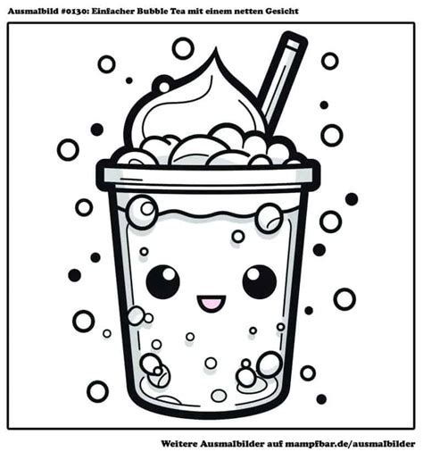 10 schöne Bubble Tea Ausmalbilder zum Ausdrucken mampfbar