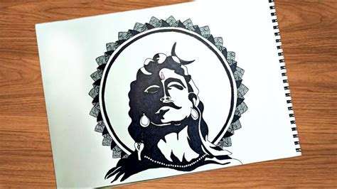How To Draw Mahadev Mandala Art Lord Shiva Mandala Drawing For
