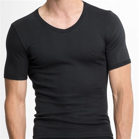 T Shirt Col V Homme M 5 Noir Destination BIO