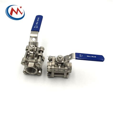 Stainless Steel Astm A Cf Cf M Female Threaded Three Piece Ball