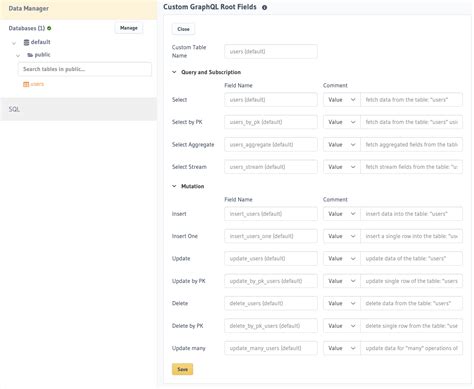 default names shown in the field customization ui is wrong · issue 9287 · hasura graphql engine