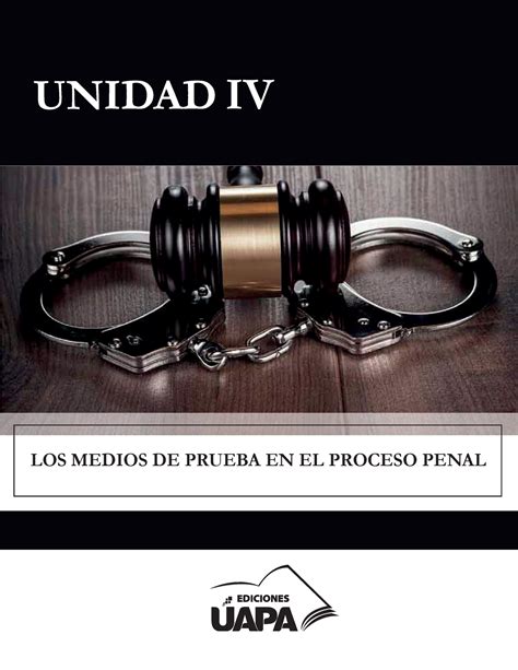 Derecho Procesal Penal 2 Cap4 IV LOS MEDIOS DE PRUEBA EN EL PROCESO