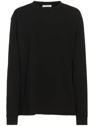 Ciles Long Sleeve Cotton Jersey T Shirt The Row Women Luisaviaroma