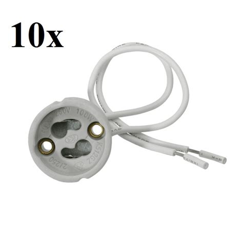 LED Fachhandel 10er Pack GU10 Fassungen Keramik 230V