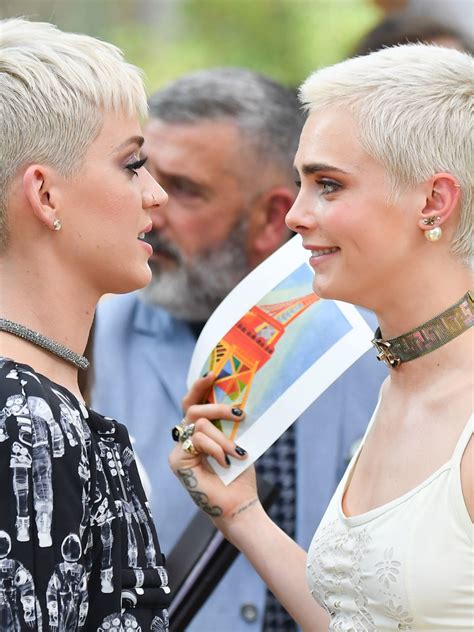 Katy Perry And Cara Delevingne Matched Hair In Paris Black Dot Mandy