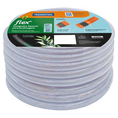 Mangueira Flex Tramontina Transparente Em Pvc Camadas M Engate