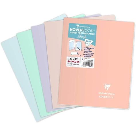 Clairefontaine 951481C Un Cahier Agrafé Koverbook Blush 17X22 Cm 96