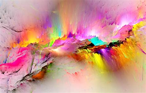Wallpaper Background Paint Colors Colorful Abstract Rainbow