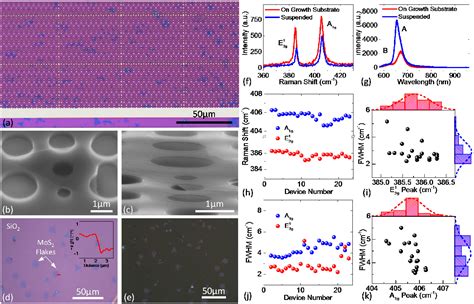 Figure 1 From Large Scale Arrays Of Single And Few Layer MoS2