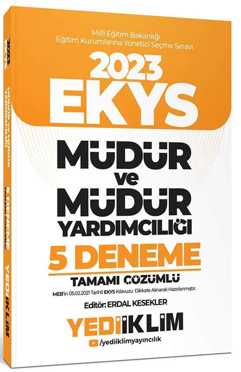 Yediiklim Yayınları 2023 MEB EKYS Müdür ve Müdür Yardımcılığı Tamamı
