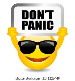 Smiling Happy Emoji Holding Great Banner Stock Vector Royalty Free