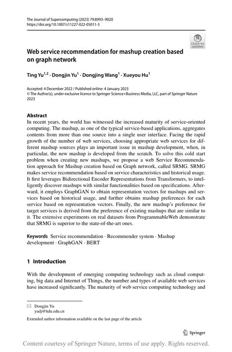 web service recommendation for mashup creation based on graph network request pdf